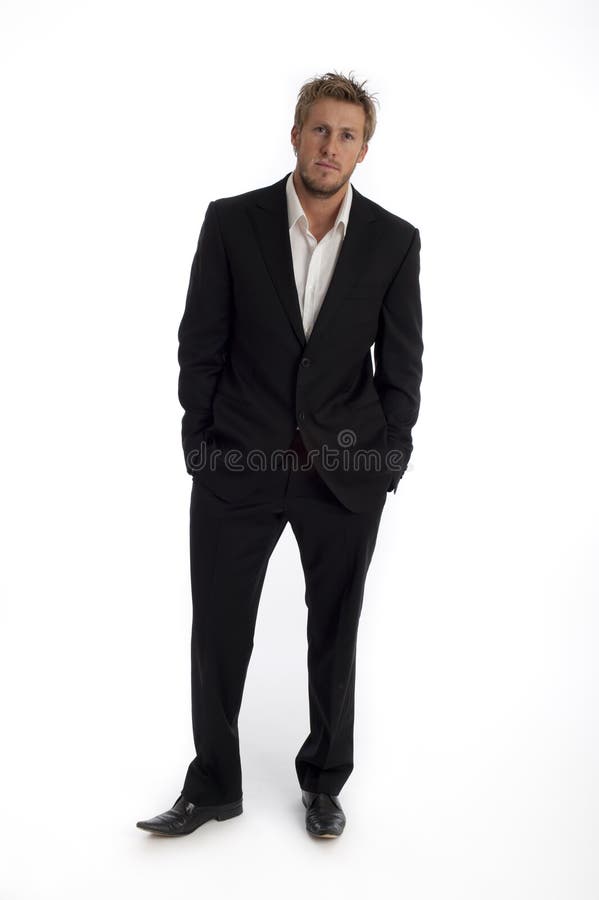 Casual Looking Male Business Type Isolated Against Stock Image - Image ...