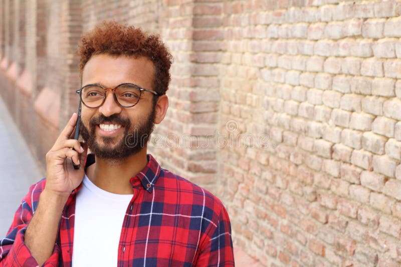 Casual male making a call stock image. Image of adult - 122145561