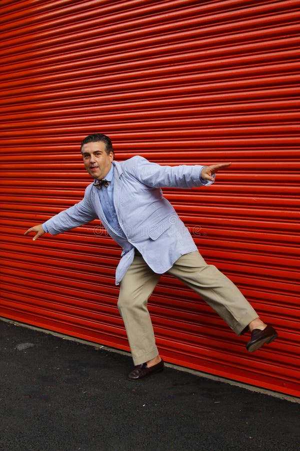 Male Balancing on One Foot stock image. Image of confident - 2278623