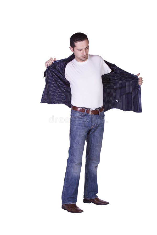 Casual Man Dressing Up stock image. Image of dressing - 12659487