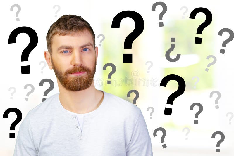 Casual Man Looking Suspiciously Stock Photo - Image of serious, shirt ...