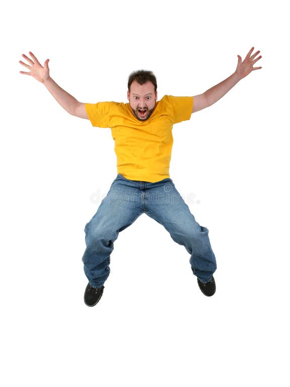 Casual Man Screaming and Falling Stock Photo - Image of mistake, fall ...