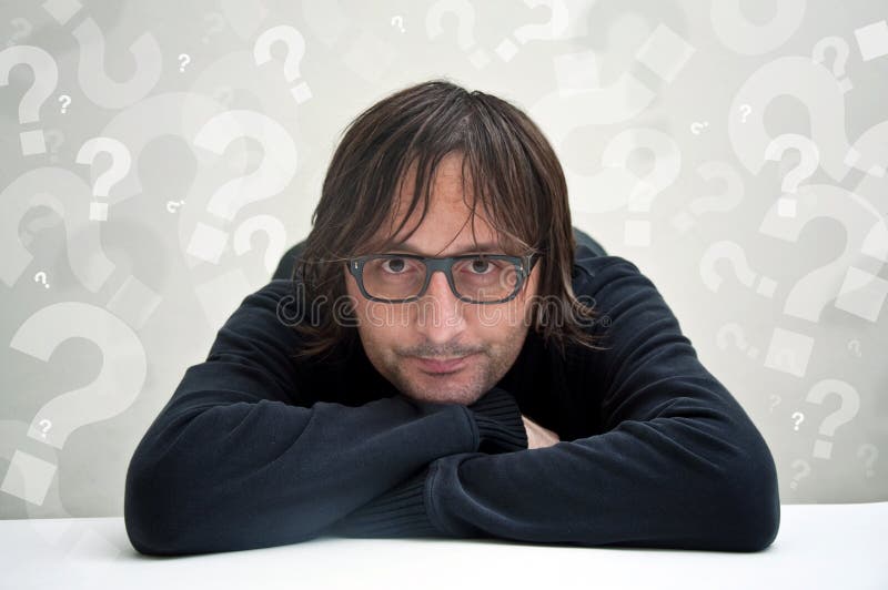 Guy Question Marks Around His Head Stock Photos - Free & Royalty-Free ...