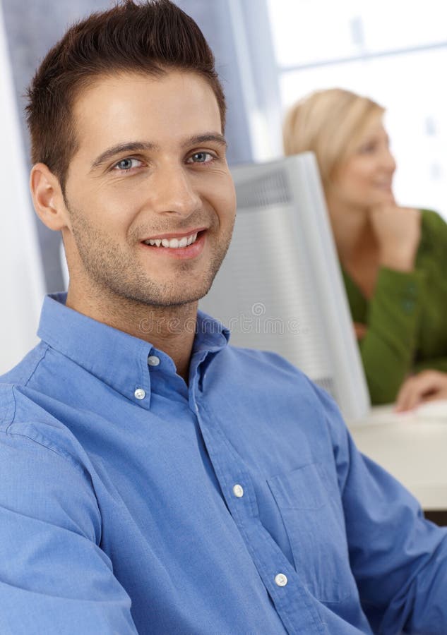 Casual office worker man stock photo. Image of happiness - 23868850