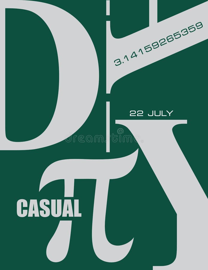 Casual Pi Day stock vector. Illustration of july, advertising - 252546288