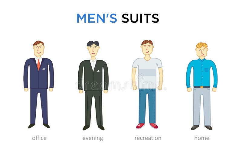 Casual Set Characters for Use in Design Stock Vector - Illustration of ...