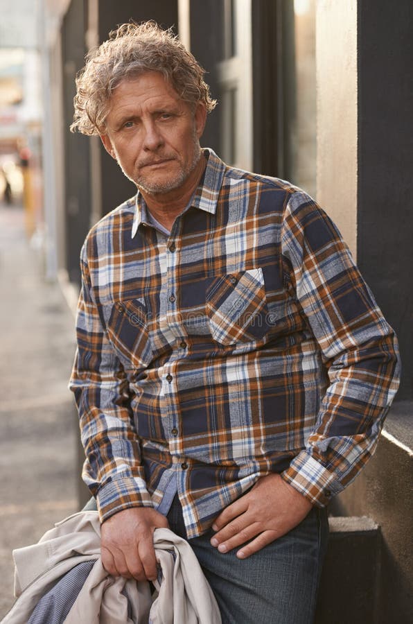 Casual Sophistication. Portrait of a Friendly-looking Middle Aged Man ...