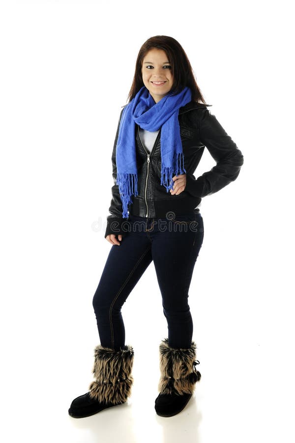 Beautiful Girl Teenager Thinking Sitting on Floor. Stock Photo - Image ...