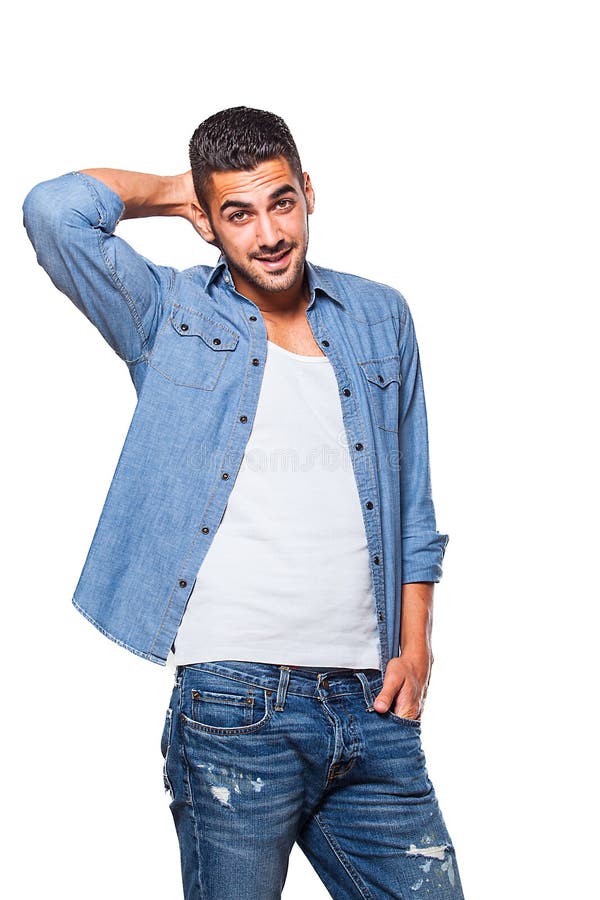 Casual Young Hansome Man Isolated Stock Photo - Image of healthy ...