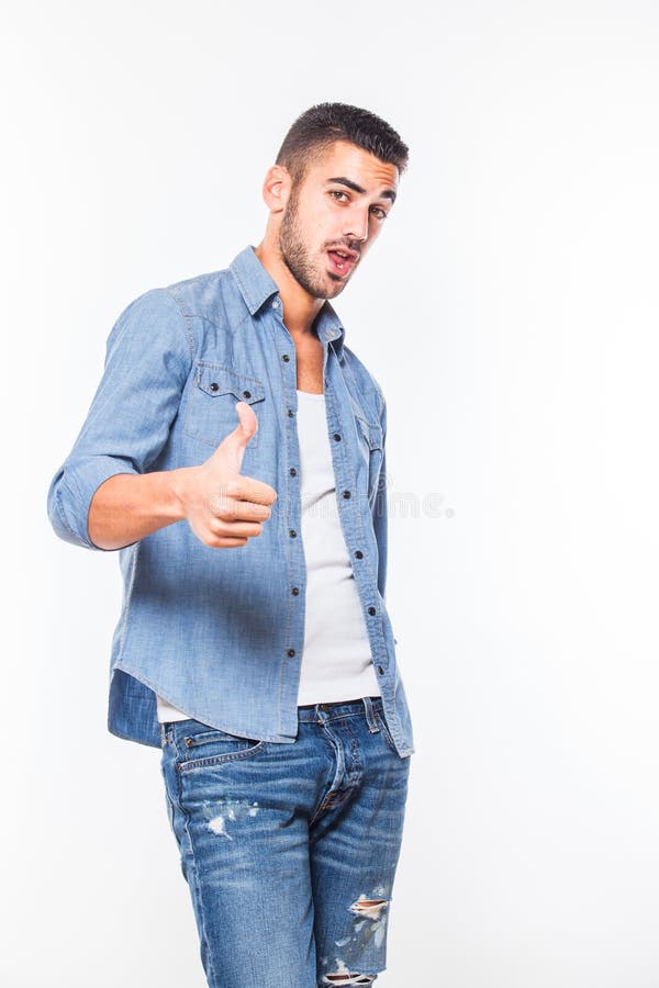 Casual Young Hansome Man Isolated Stock Image - Image of beautiful ...