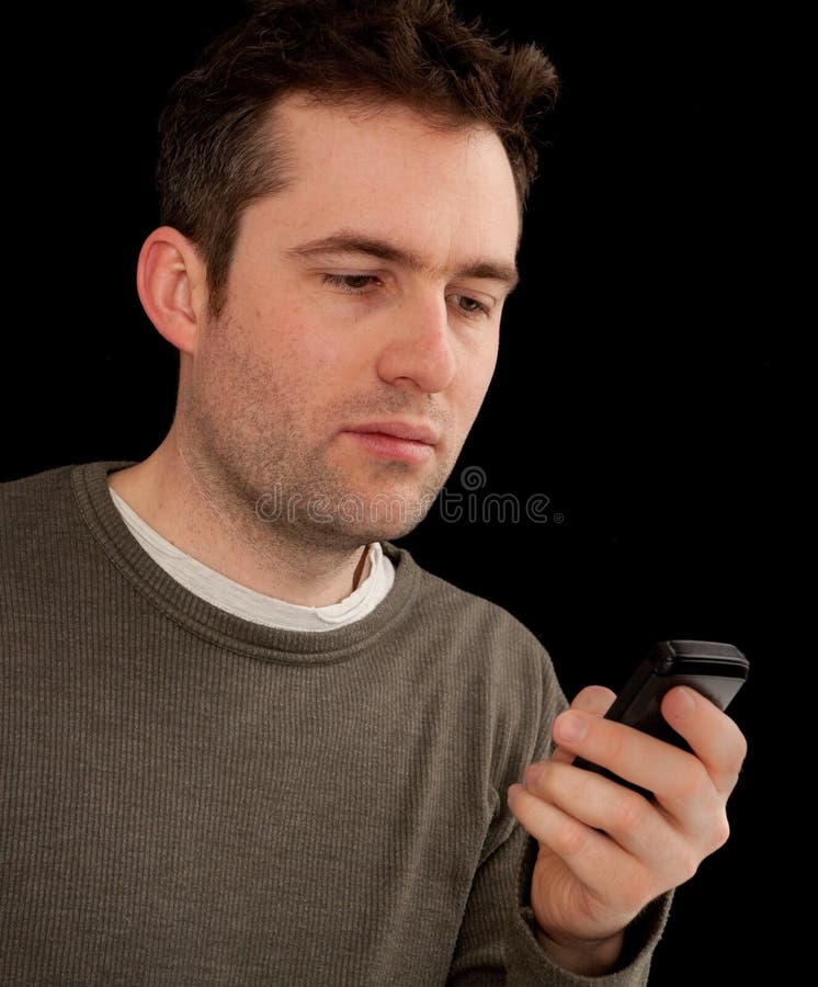 Young Man & Mobile Phone Stock Photo - Image of manage, friendly: 623160