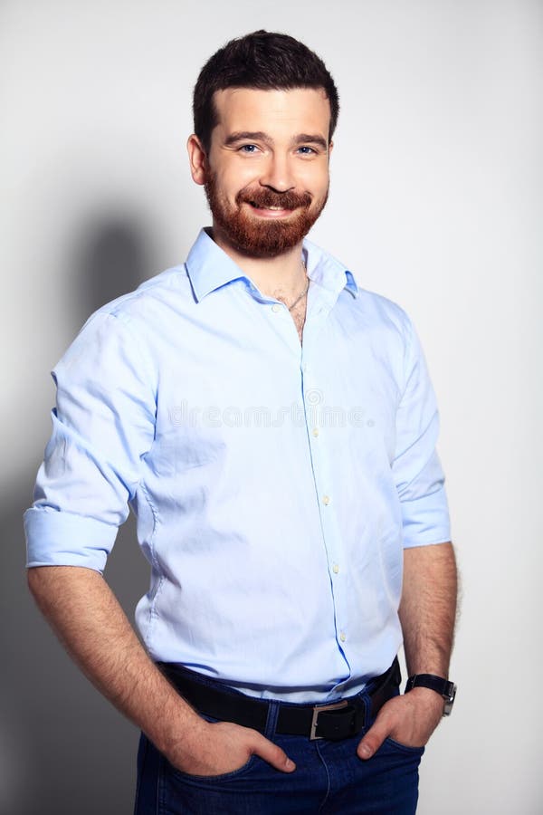 Casual Young Man Looking at Camera Stock Image - Image of casual ...