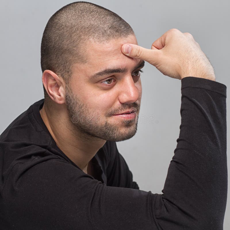 Casual young man stock image. Image of black, satisfied - 56415025