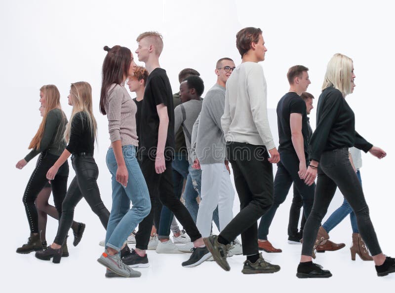 Casual Young People Walking in Different Directions Stock Photo - Image ... Casual Young People Walking in Different Directions Stock Photo - Image ...