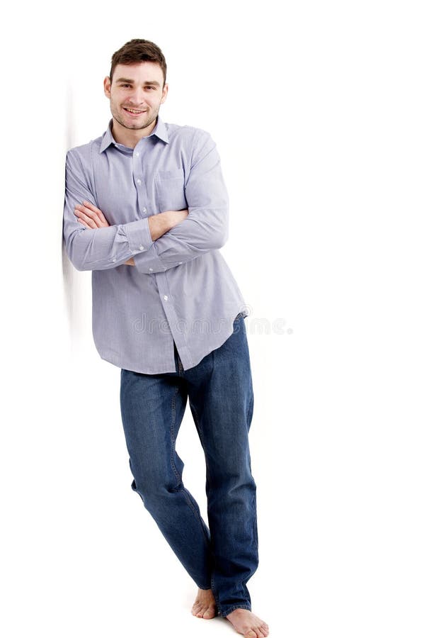 Man push pose stock image. Image of active, worker, white - 17002159