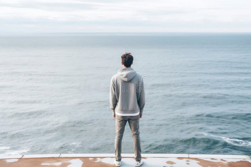 Casually Dressed Person with Back Turned: Illustration Asset for ...