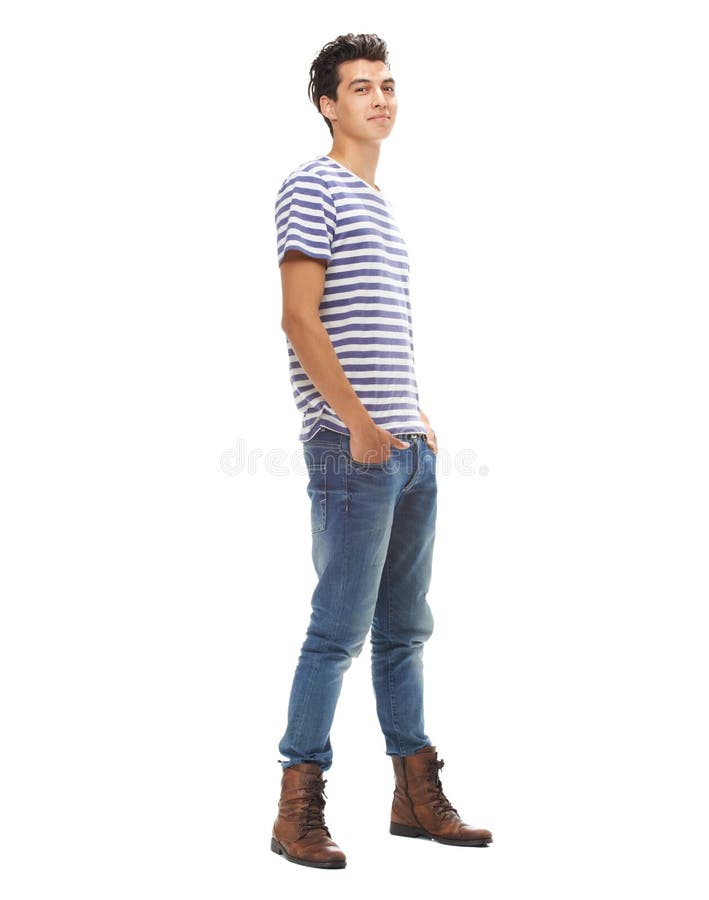 Casually Handsome. Studio Shot of a Handsome Young Man Isolated on ... Casually Handsome. Studio Shot of a Handsome Young Man Isolated on ...