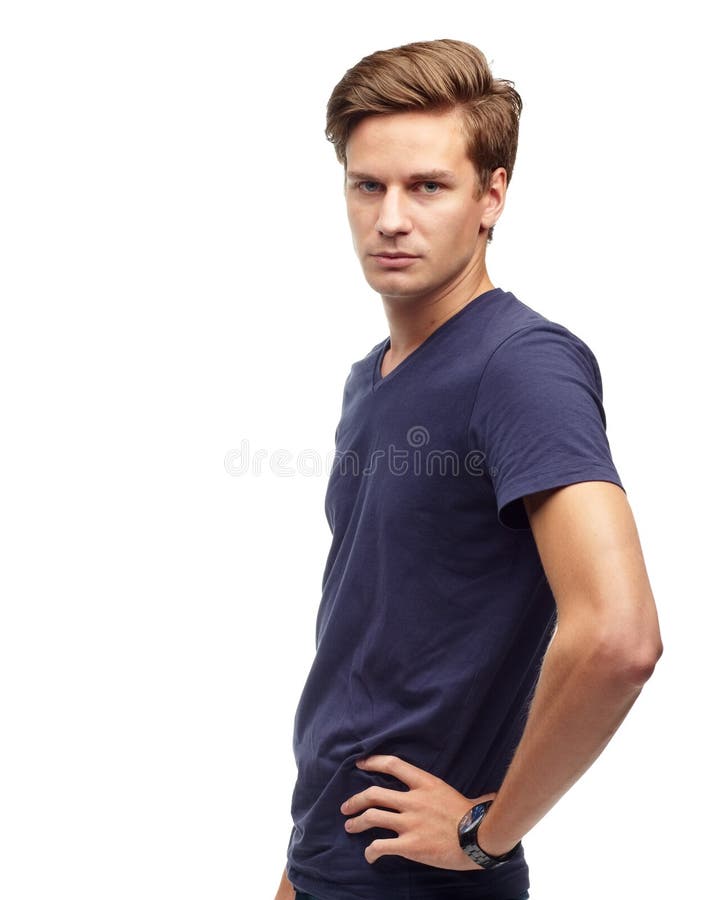Casually Handsome. Studio Shot of a Handsome Young Man Isolated on ... Casually Handsome. Studio Shot of a Handsome Young Man Isolated on ...