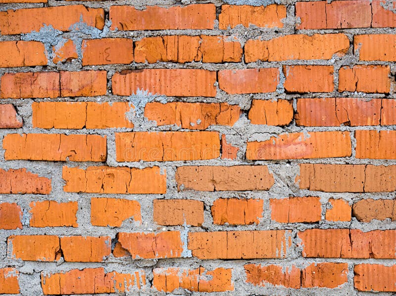 Wall Built of Red Brick As a Background Stock Image - Image of durable ...