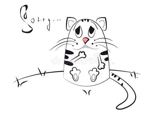 Sorry Cat Stock Illustrations – 642 Sorry Cat Stock Illustrations ...