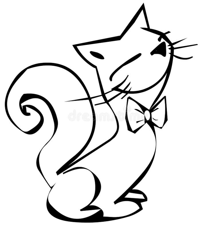 Fat Cat Line Drawing Stock Illustrations – 943 Fat Cat Line Drawing ...