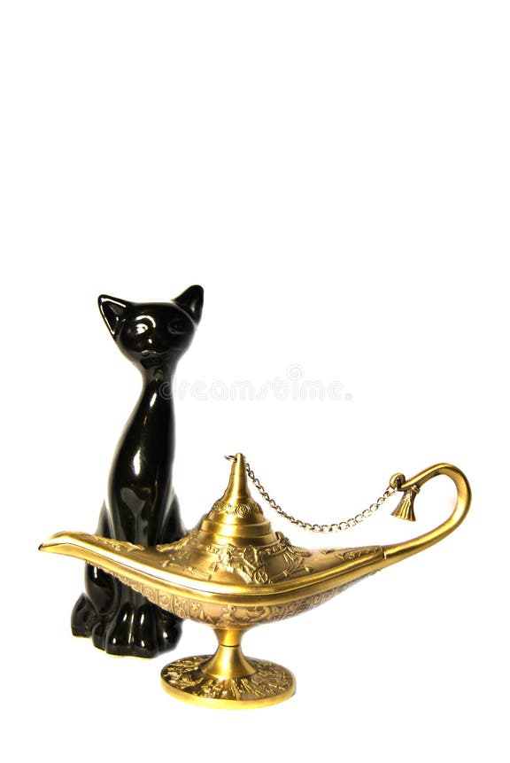 Cat and aladdin lamp stock photo. Image of lamp, disney - 7416310