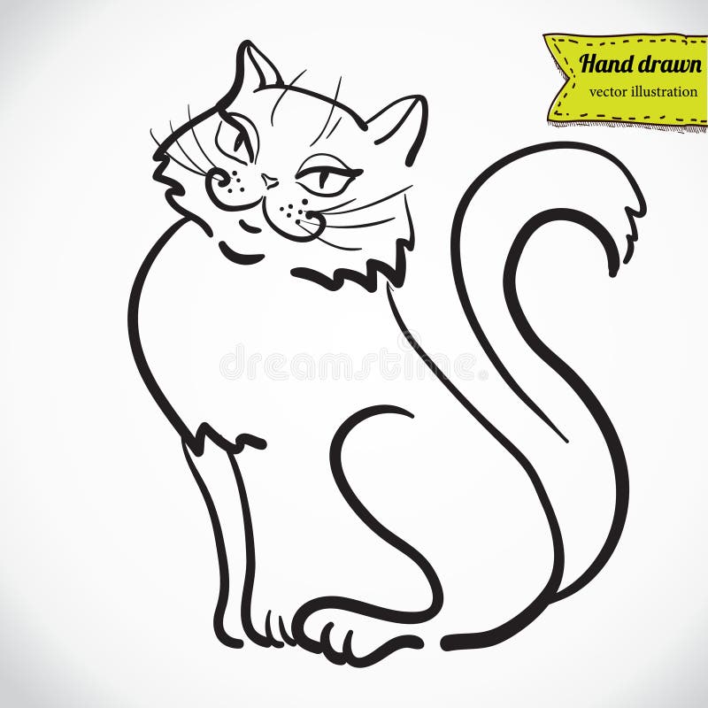 High Cat Drawing
