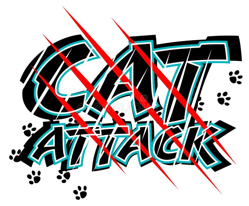 Cat attack stock vector. Illustration of damage, shredded - 83170581
