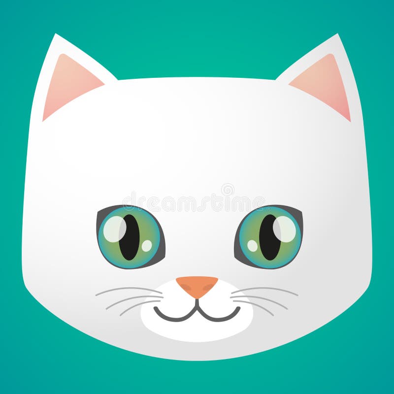 Cat avatar stock illustration. Illustration of comic - 45383516