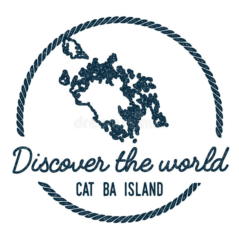 Cat Ba Island Map Outline vector illustratie. Illustration of insigne ... Cat Ba Island Map Outline vector illustratie. Illustration of insigne ...