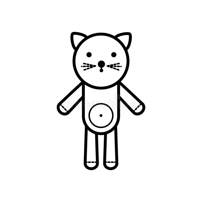 Vintage Stuffed Animal Line Drawing Stock Illustrations – 71 Vintage ...