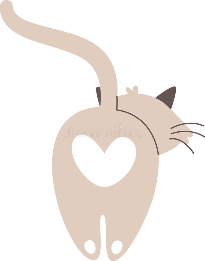 Cat Back Hand Drawn stock vector. Illustration of animal - 321587752