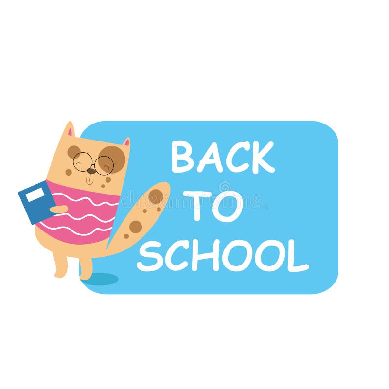 Cat back to school stock vector. Illustration of creative - 238837320