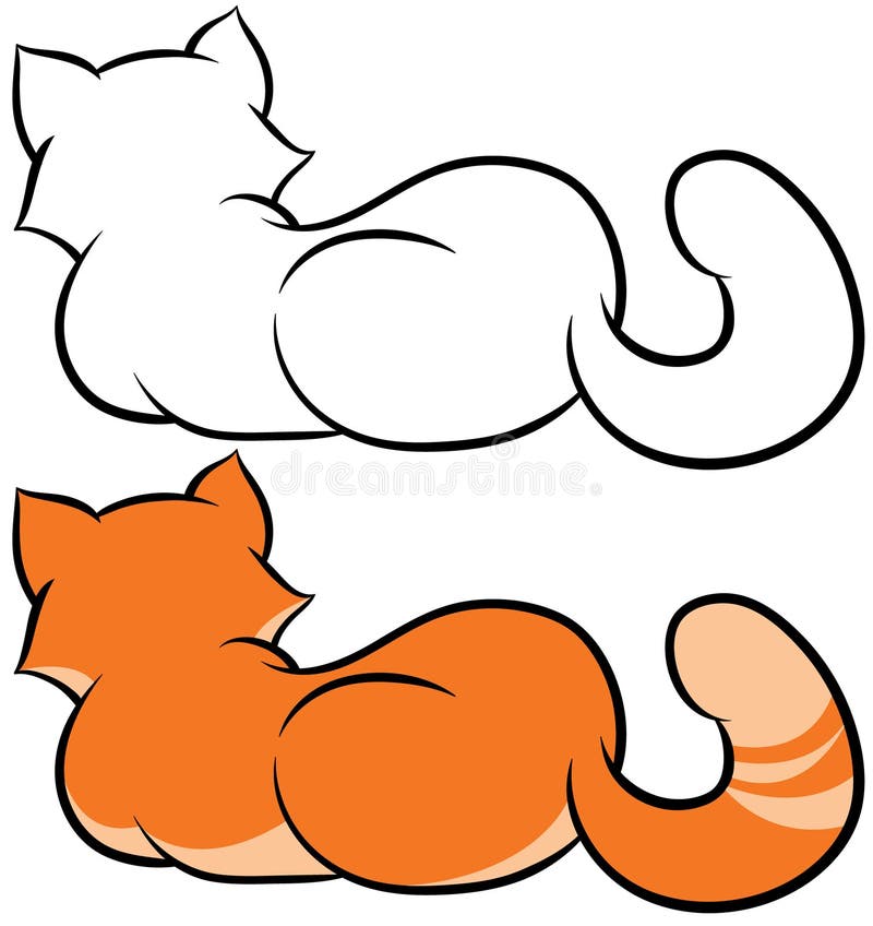 Cat is back stock vector. Illustration of adorable, pussycat - 65293105