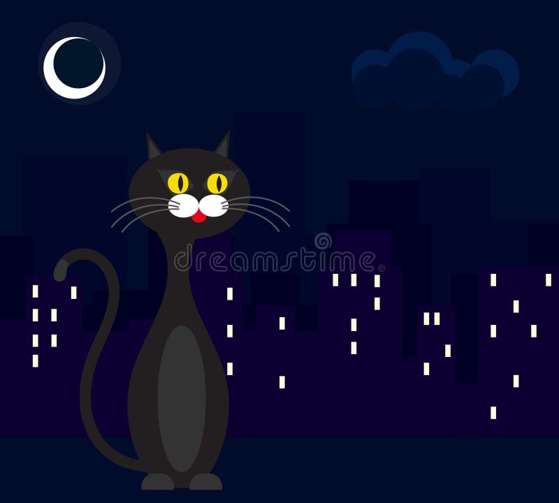 Cat Background City Night Stock Illustrations – 1,622 Cat Background ...