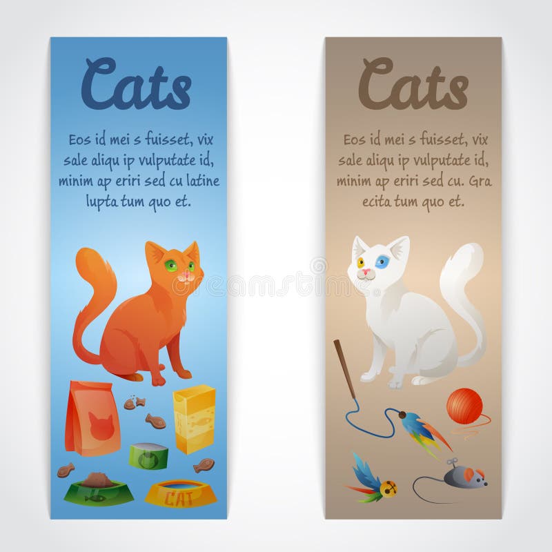Cat banners stock vector. Illustration of medallion, card - 52525979