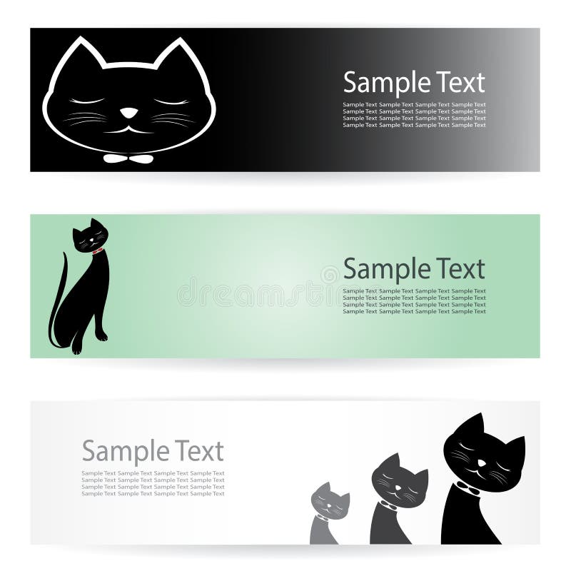 Cat banners stock vector. Illustration of play, corner - 30383399