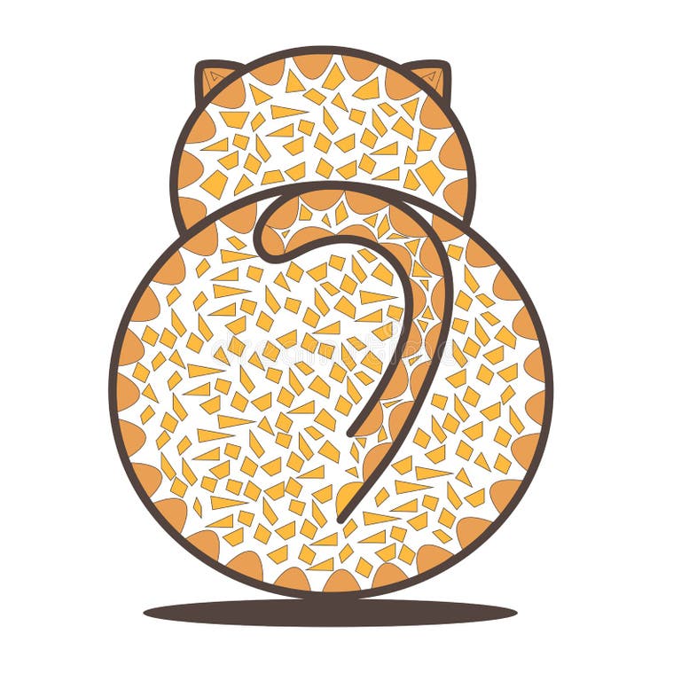 Cat from Behind ilustração stock. Ilustração de felino - 47011823