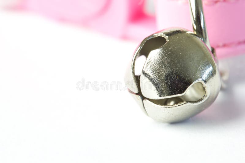 Cat Bell stock photo. Image of neck, pink, buckle, feline - 24900060