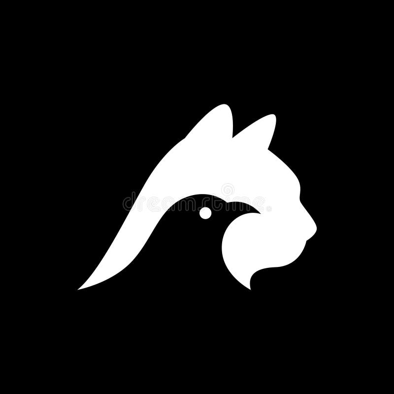 Cat with Bird Creative Pets Logo Design Flat Vector Stock Vector ...