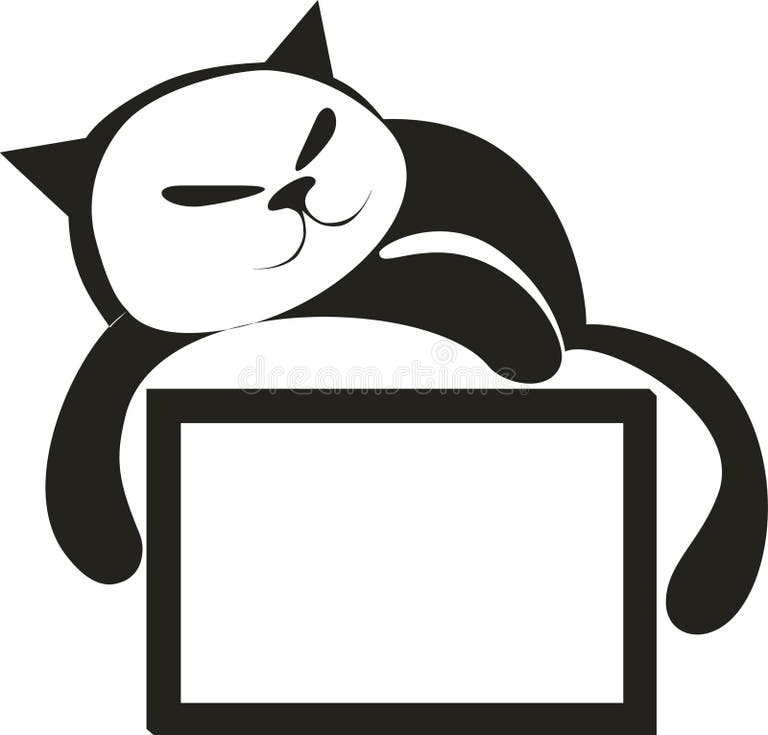 Cat with board 4 stock vector. Illustration of market - 8722913