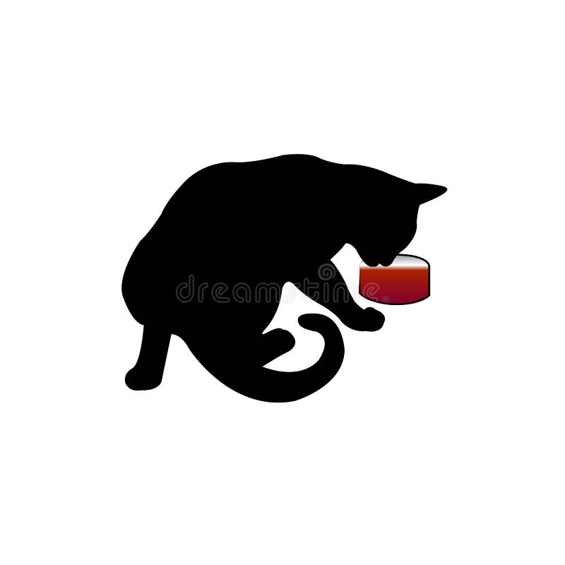 A Cat Body Silhouette Vector Stock Vector - Illustration of domestic ...