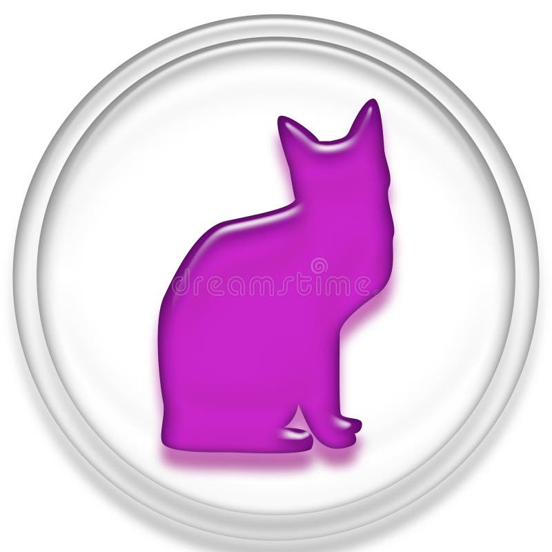 Cat button stock illustration. Illustration of button - 21256619