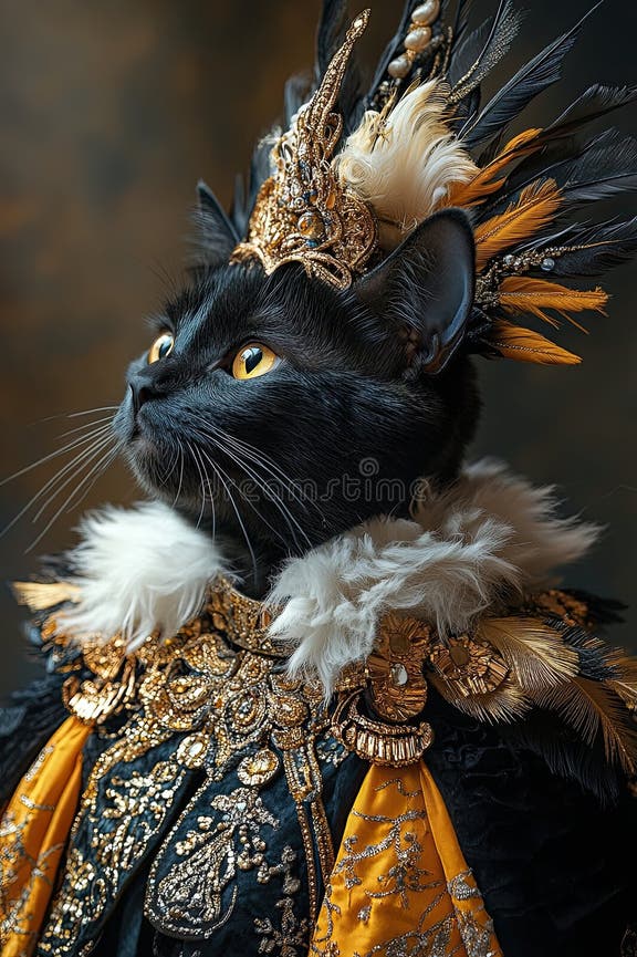 Cat Carnival Costume Dressed Stock Illustration - Illustration of ...