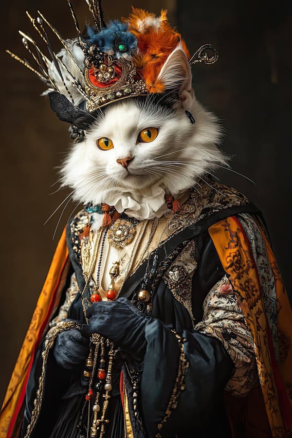 Cat Carnival Costume Dressed Stock Illustration - Illustration of ...