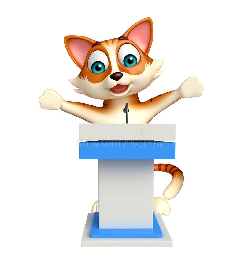 Cat Cartoon Character Speech Stage Stock Illustrations – 6 Cat Cartoon ...
