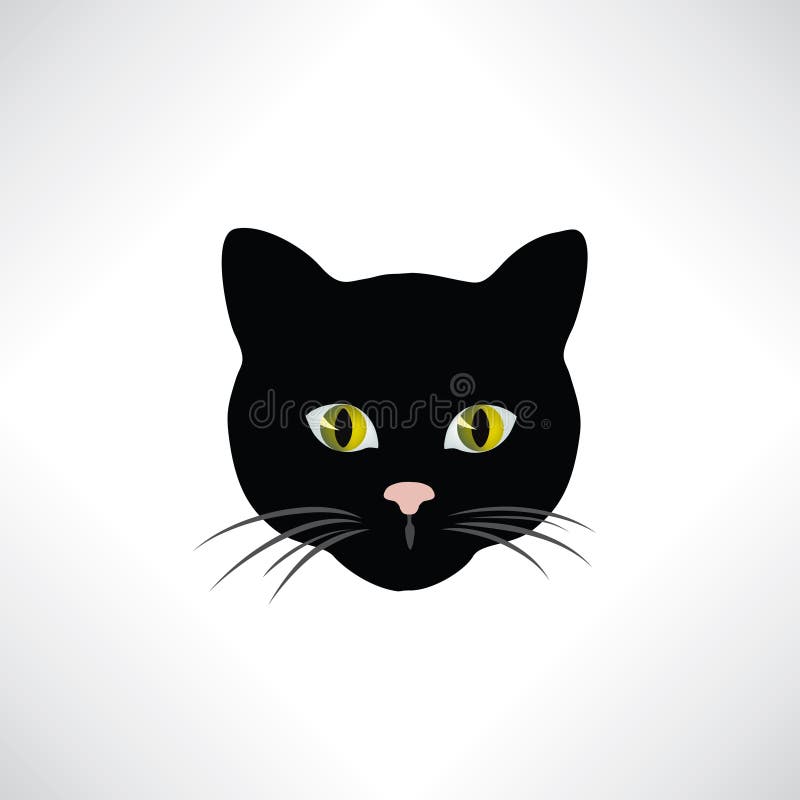 Cat. Cats Face Isolated. Pet Design Element Stock Illustration ...