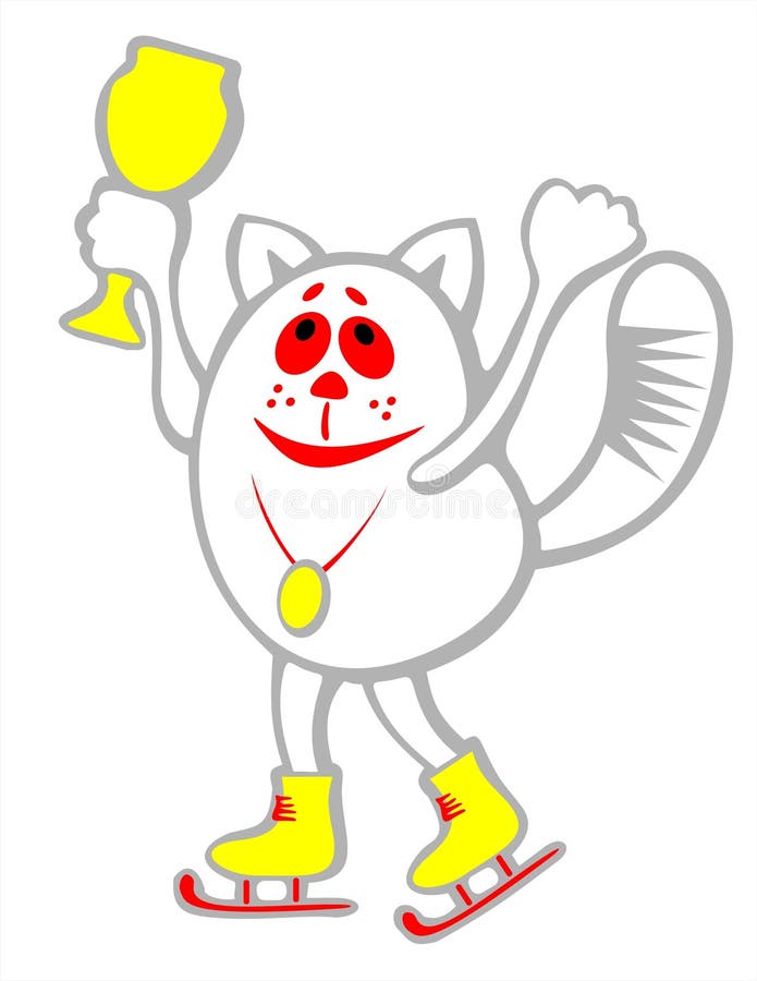 Cat-champion stock vector. Illustration of gentle, champion - 3148684