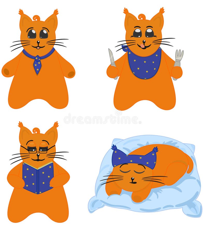 Cat Character, Comics Series Stock Vector - Illustration of nice ...