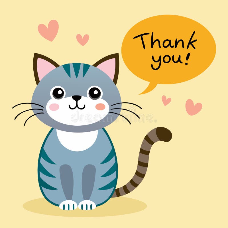 Cat Thank You Stock Illustrations – 540 Cat Thank You Stock ...